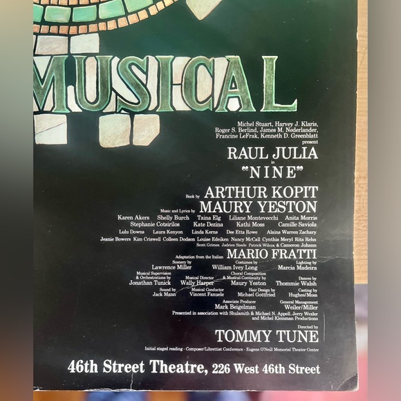 Art | Vintage 9 Broadway Musical Window Card | Poshmark